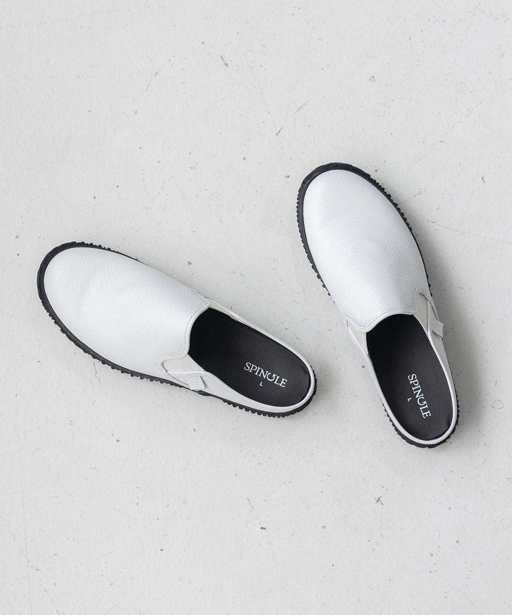 SP-725 White/Black | 国産ハンドメイド スニーカー スピングル